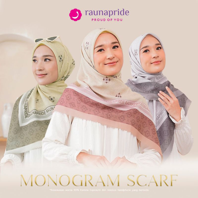 Jual Monogram Scarf rauna / Scarf rauna | Shopee Indonesia