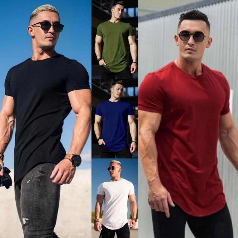 Jual KAOS OLAHRAGA GYM PRIA SPANDEX OVAL / BAJU OLAHRAGA PRIA / PAKAIAN ...