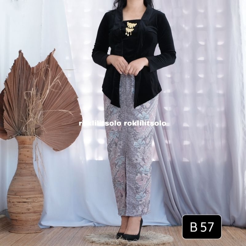 Jual Rok span batik Rok span belahan depan Rok batik kondangan Rok ...