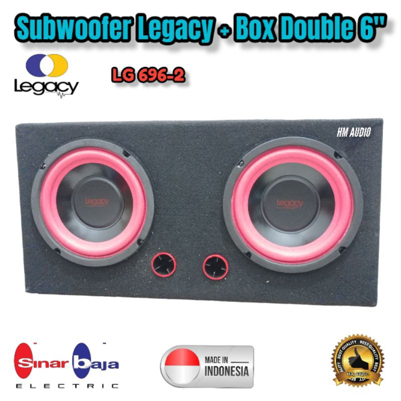 Jual Subwoofer 6 inch Legacy + Box Double Subwoofer Pasif Legacy Double ...