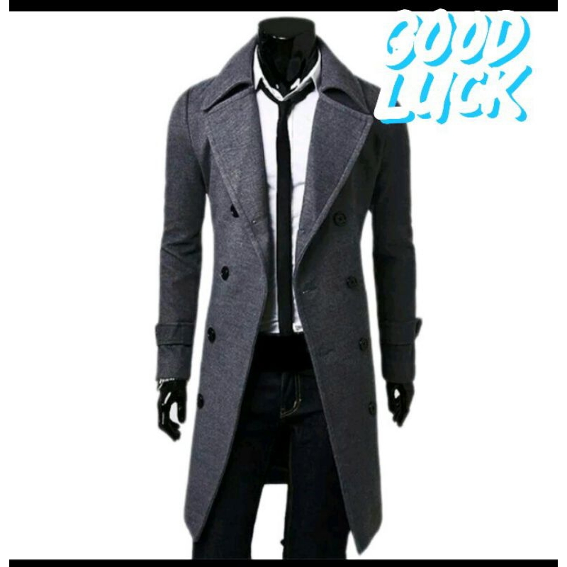 Jual coat pria tebal winter jas panjang 100 cm | Shopee Indonesia