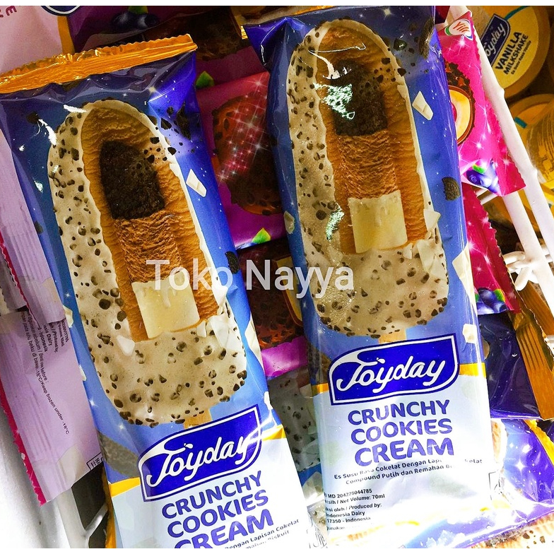 Jual Es Krim Joyday Crunchy Cookies Cream -Es Susu Cokelat Compound ...