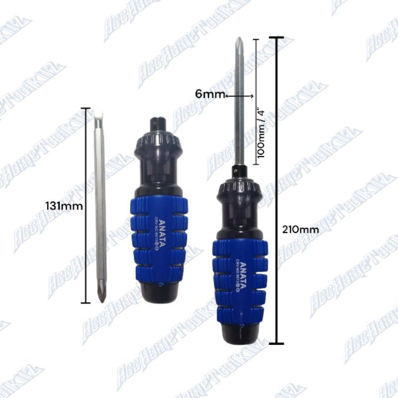 Jual VARIAN OBENG BOLAK BALIK MINUS PLUS ( + ) ( - ) CEBOL PENDEK ...