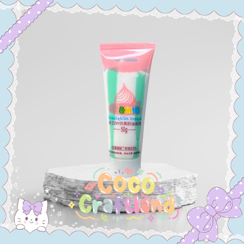 Jual DIY Deco clay cream mixed color | deco glue cream | lem cream ...