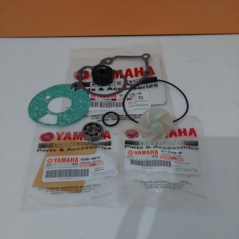 Jual paket kipas waterpump water pump sil seal radiator bearing 6000 paking packing set motor ...