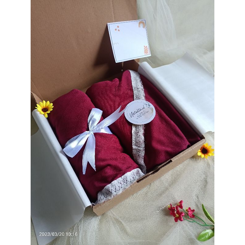 Jual Hampers Mukena Perlengkapan Alat Sholat Hadiah Ultah Gift Box ...