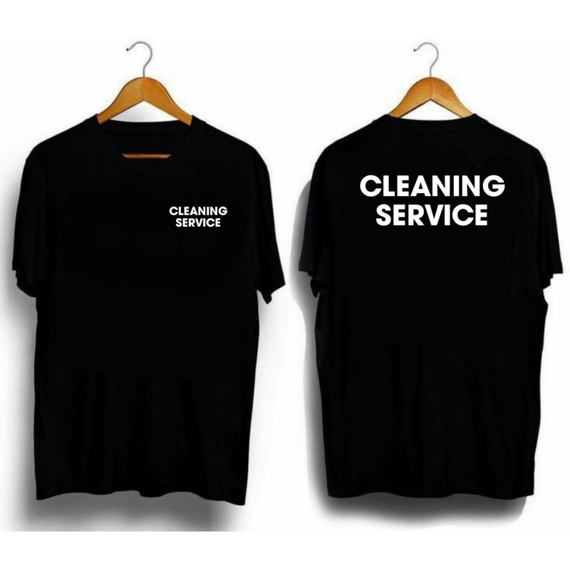 Jual KAOS CLEANING SERVICE LOGO DEPAN BELAKANG | Shopee Indonesia