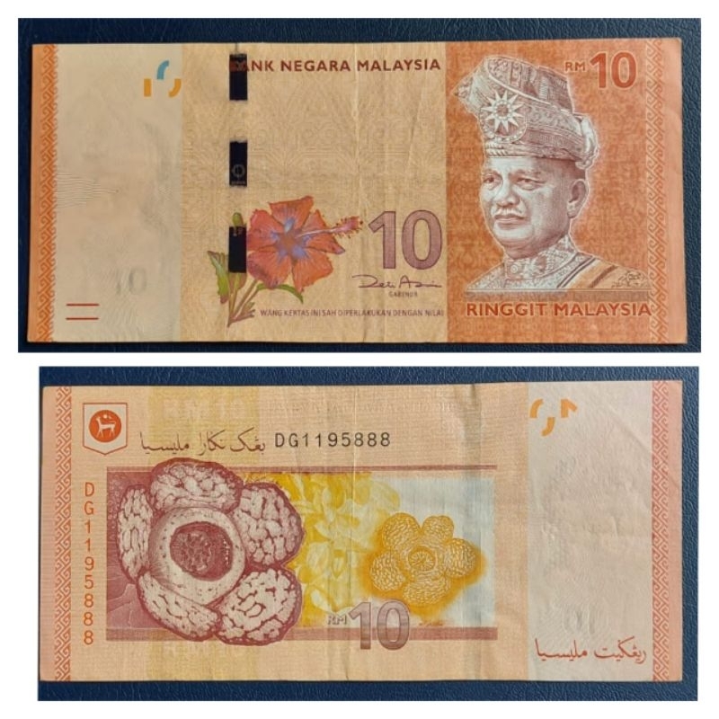 Jual Uang Malaysia 10 Ringgit Original 100% Utuh Tidak ada yang sobek ...