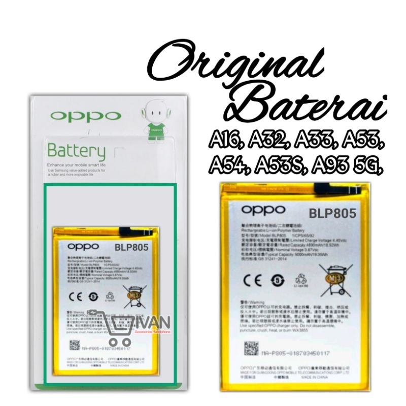 Jual BATERAI OPPO ORIGINAL 99% A16 / A32 / A33 / A53 / A54 / A53S / A93 ...