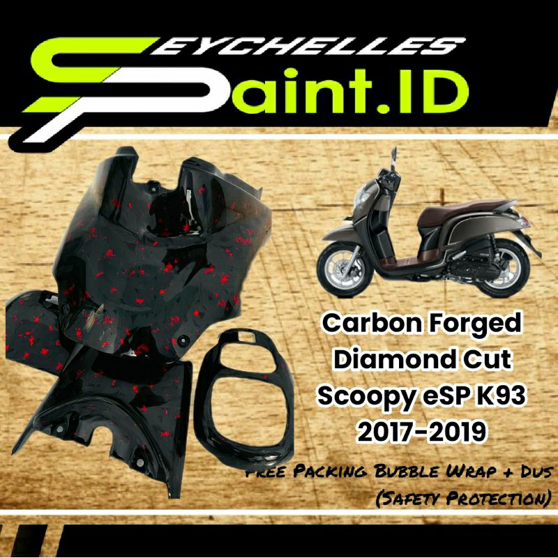 Jual Carbon Skinning Forged Asli Scoopy Donat K93 Diamond Cut | Shopee ...