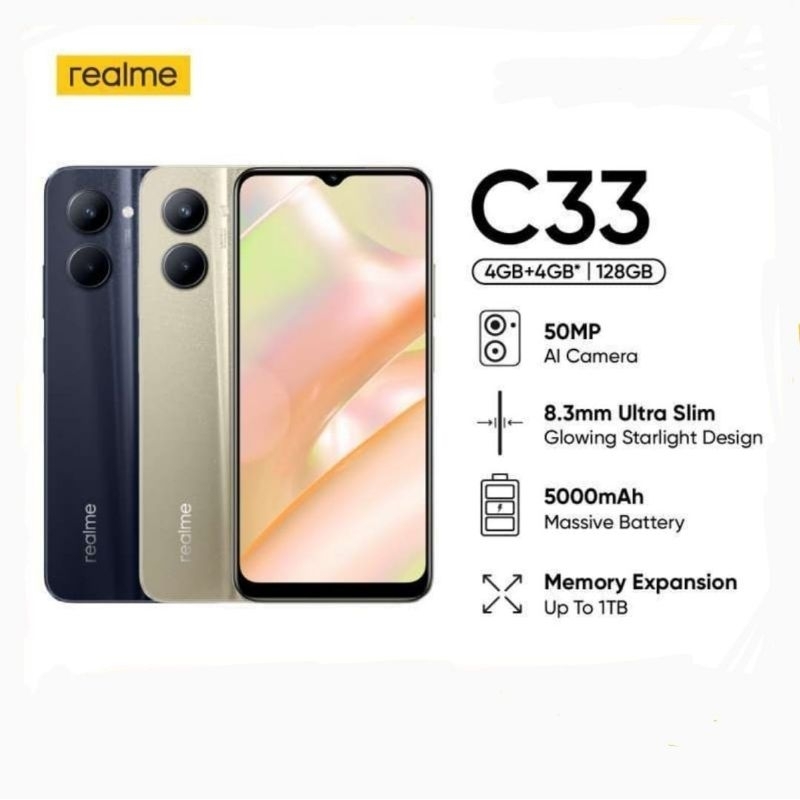 Jual realme c33 4/128 garansi resmi | Shopee Indonesia