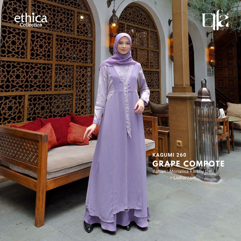 Jual BUY 1 GET 1/ Gamis ethica kagumi 260 grape compote ( Limited ...
