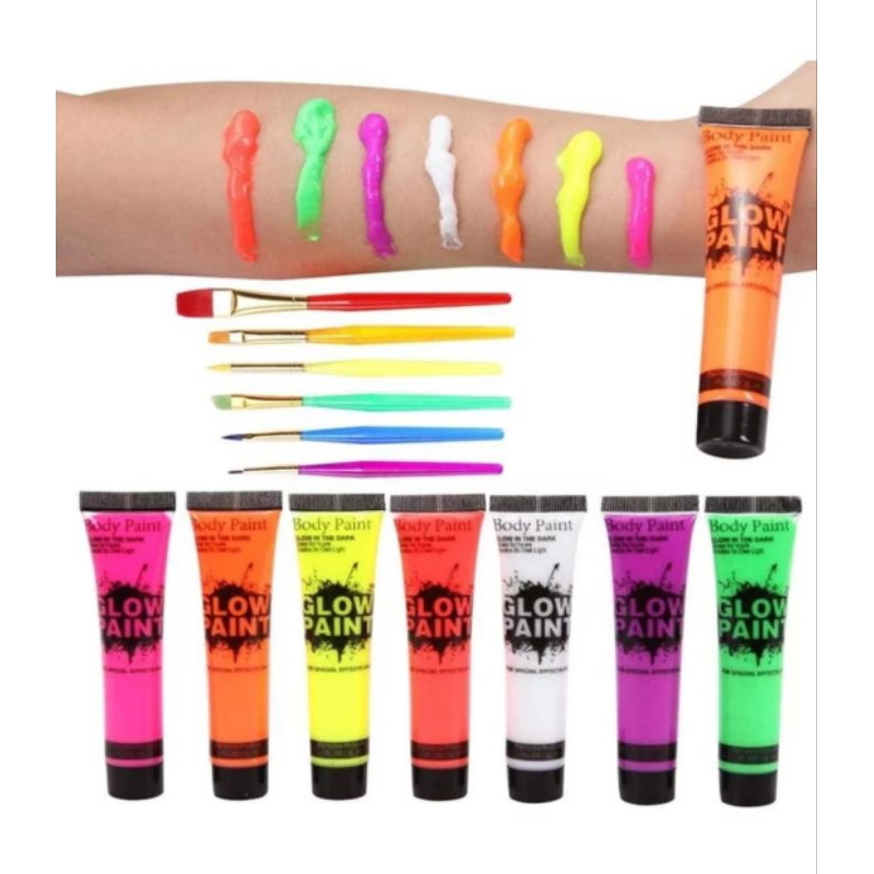Jual 6 Pcs Face Painting Make Up Wajah Rainbow Art Kids Waterbased ...