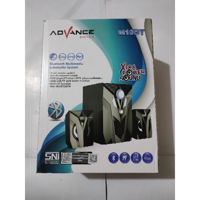 Jual Speaker Bluetooth Aktif Advance M10BT Portable Subwoofer Bass Speaker With FM Radio MP3 ...
