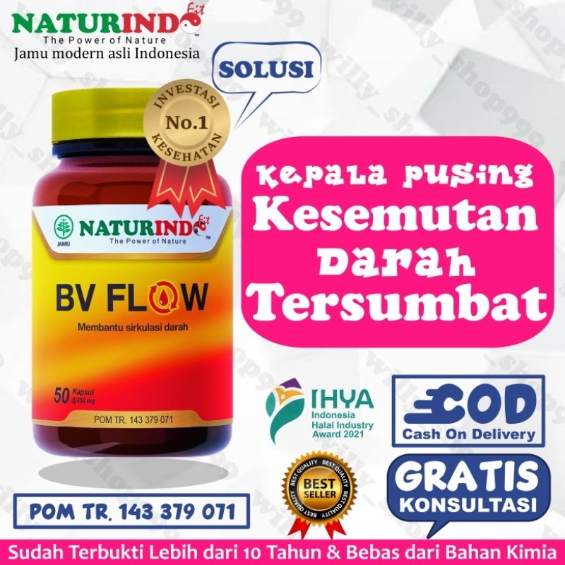Jual Naturindo BV flow herbal memperlancar peredaran darah, kesemutan ...