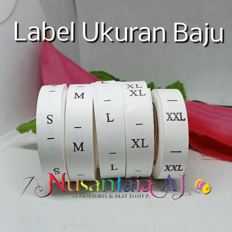 Jual Label Baju / Label ukuran baju per roll | Shopee Indonesia