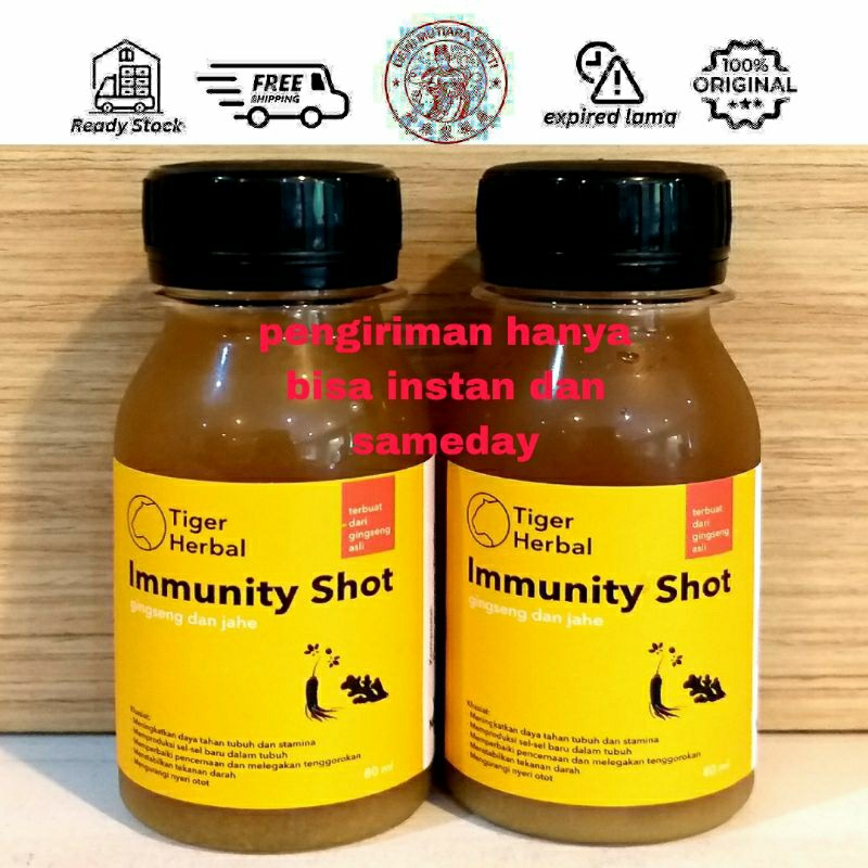 Jual IMMUNITY SHOT TIGER HERBAL MINUMAN HERBAL GINSENG & JAHE 80ml ...