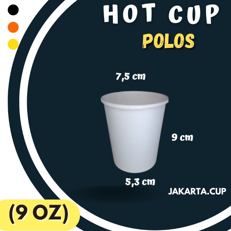 Jual Paper Cup ( per 50 pcs ) Cup Kertas Gelas Kertas Tahan Panas / Hot Cup Polos 4 Oz 6.5 Oz 9 ...