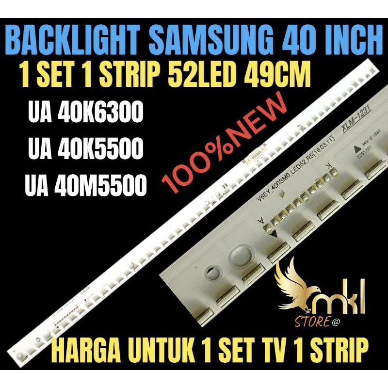 Jual BACKLIGHT TV LED SAMSUNG 40 INCH UA 40K6300AK UA 40K5500AK UA 40M5500AK BACKLIGHT TV LED ...