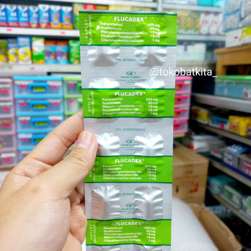Jual [10TABLET] FLUCADEX /DEMAM PANAS FLU SAKIT KEPALA HIDUNG TERSUMBAT ...