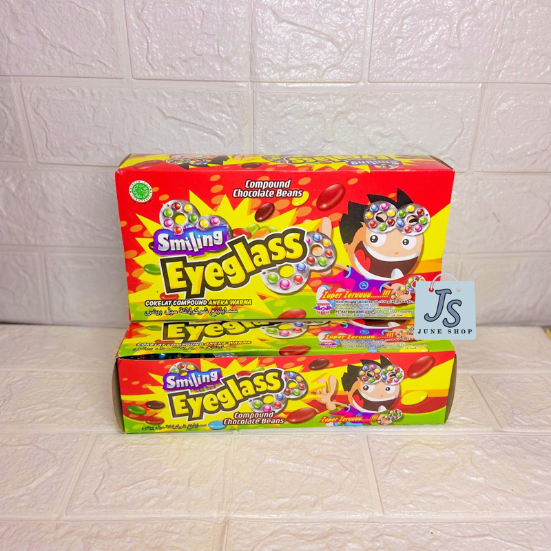 Jual SMILING EYEGLASS PERMEN COKLAT KACAMATA (1 Box / 40 pcs) | Shopee ...