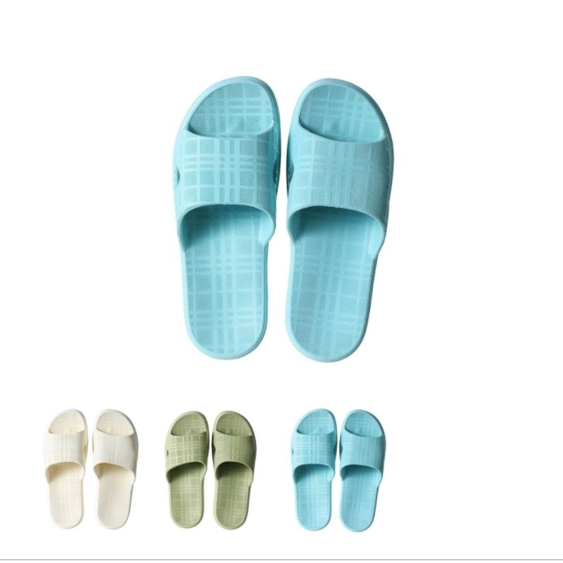 Jual MINISO SANDAL PRIA DAN WANITA CLASSIC CHECKED BATHROOM SLIPPERS ...