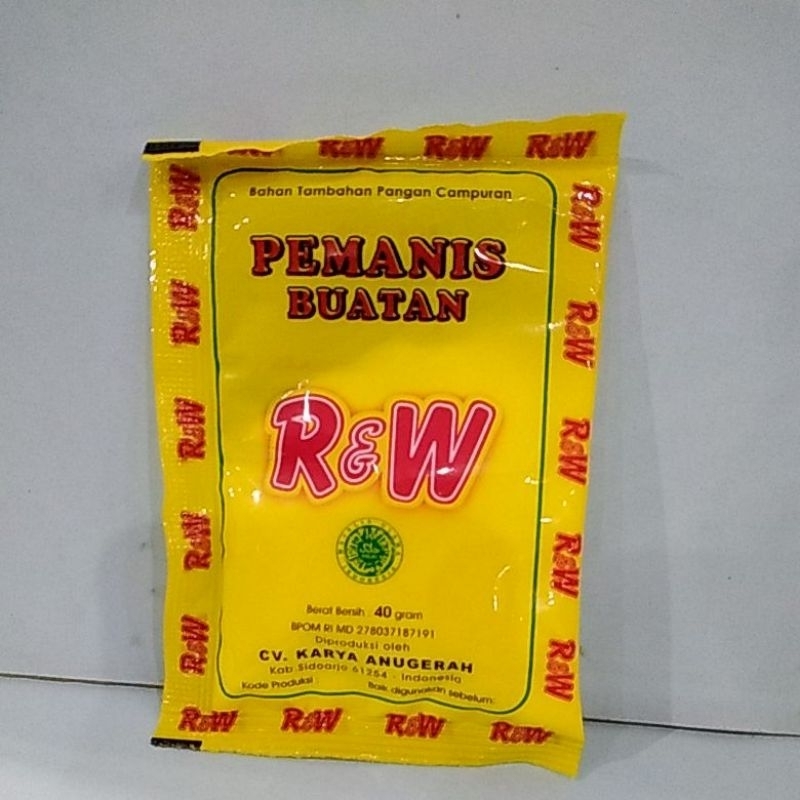 Jual R&W PEMANIS BUATAN/SARI MANIS SODIUM SUPER 40 GR | Shopee Indonesia