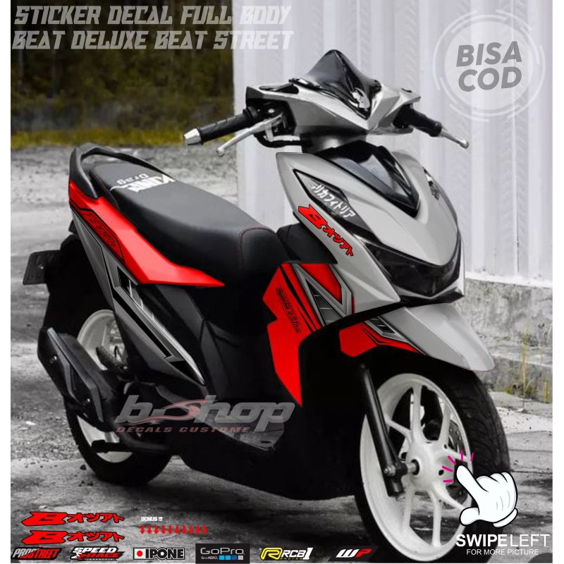 Jual sticker decal full body Honda beat deluxe beat street motif ...