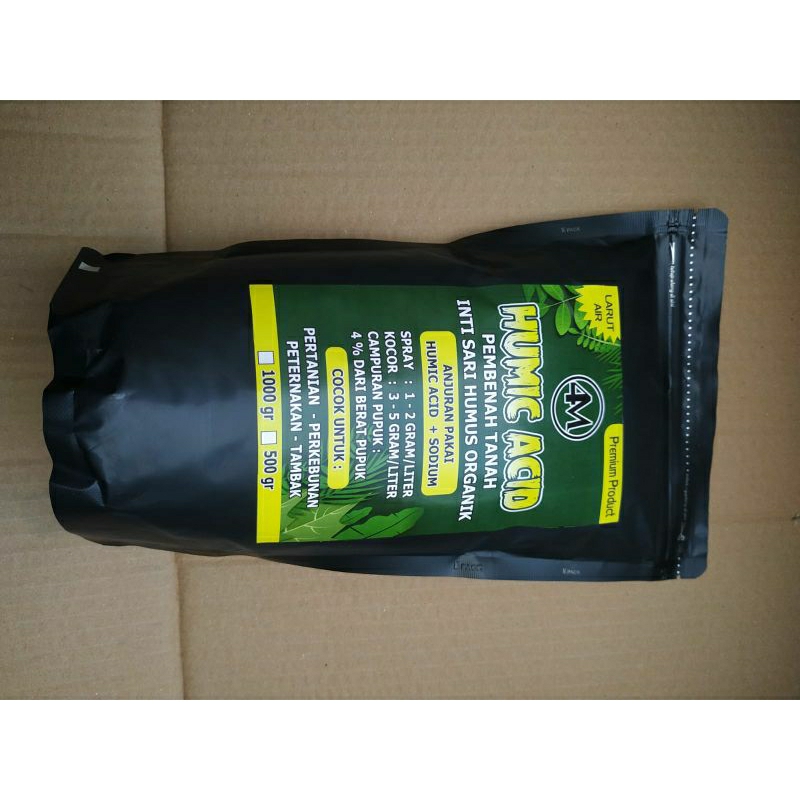 Jual Asam Humat 1kg Larut Dalam Air/ Humic Acid 90% Pembenah Tanah Pupuk Organik Penggembur ...