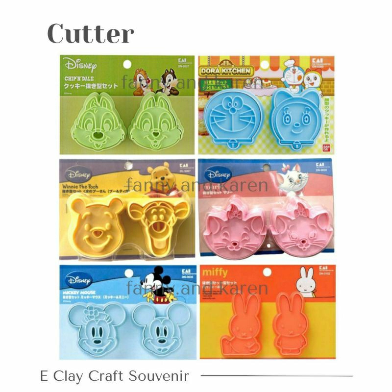 Jual KAI Sandwich Bread Cookie Cutter Mickey Miffy Chip n Dale Pooh ...