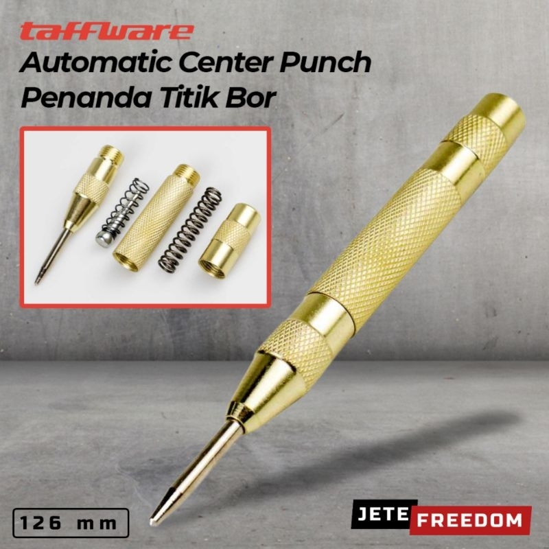 Jual TAFFWARE Alat Penanda Titik Mata Bor Automatic Center Punch 126mm ...