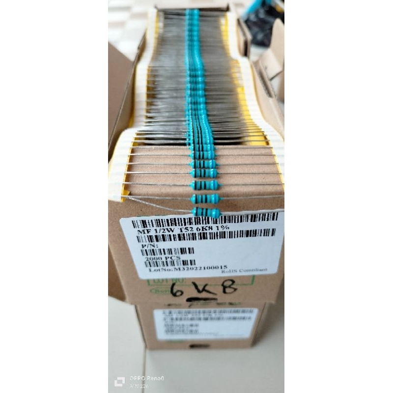 Jual Resistor 1/2watt MF 1% 6k8 R 1/2W 1% 6k8 Taiwan | Shopee Indonesia