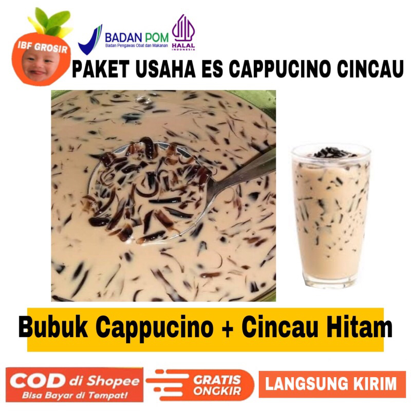 Jual Paket Usaha Cappucino Cincau Bubuk Minuman Topping Jelly Cappucino ...