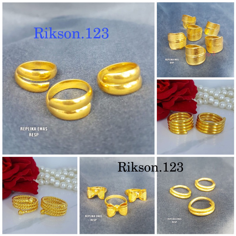 Jual cincin lilit replika emas london lapis emas 24K persis seprti emas ...