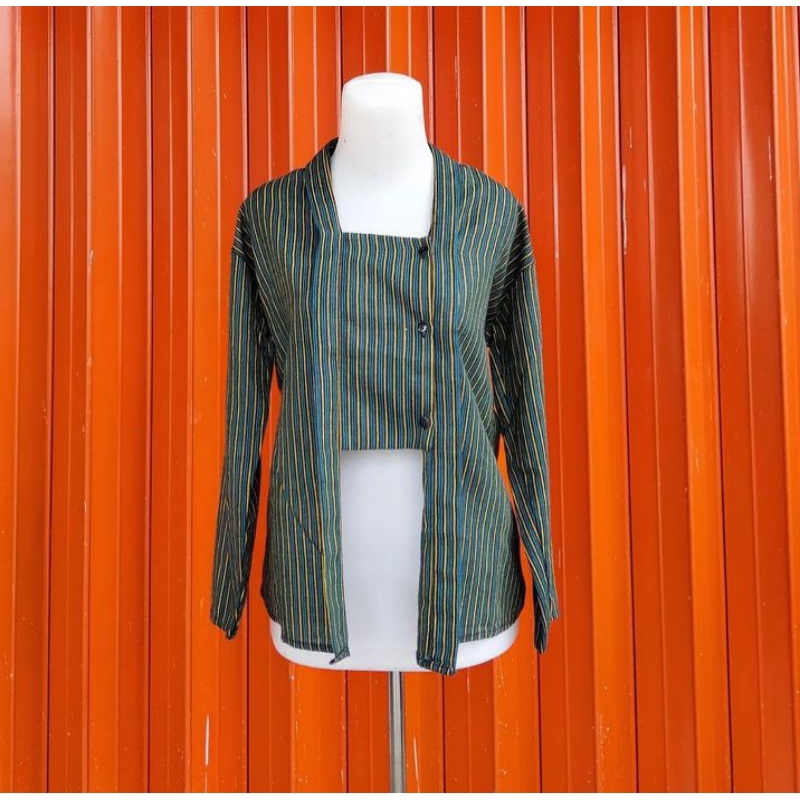 Jual Baju Lurik Wanita / Baju Kebaya Adat Jawa / Baju Surjan Wanita | Shopee Indonesia