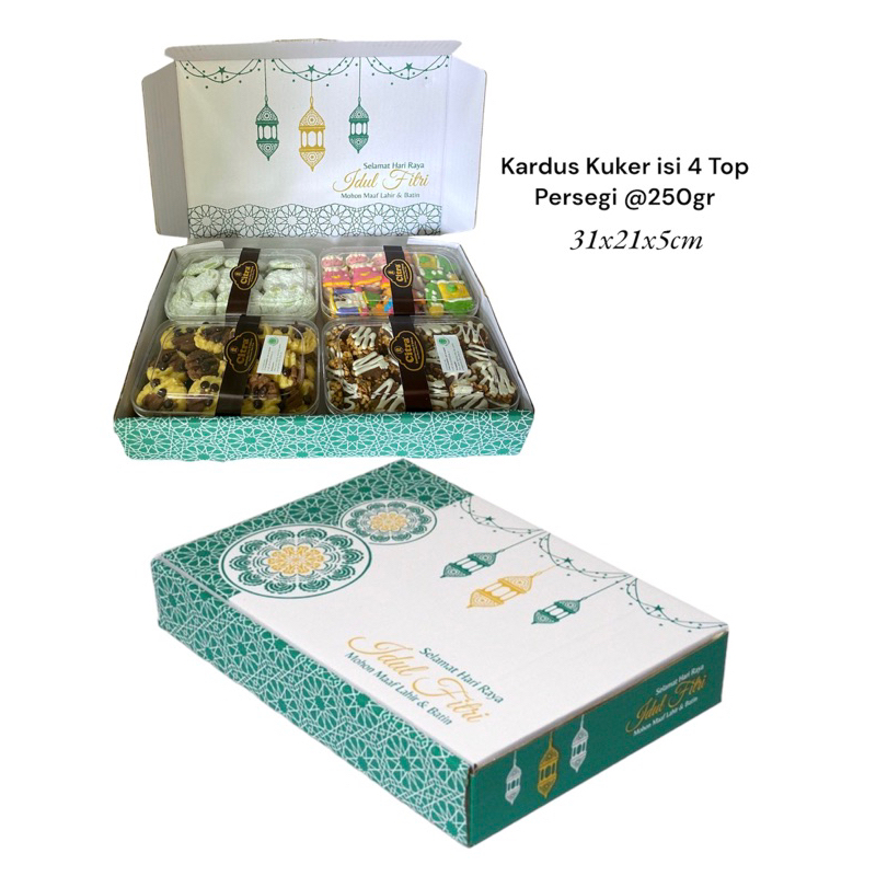 Jual KARDUS 30x21x5cm KUKER ISI 4 TOPLES PERSEGI @250gram | Shopee ...