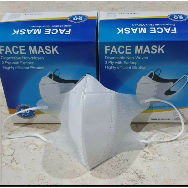 Jual Masker Duckbill Dewasa Masker +- Isi 50 Pc Plus Box Masker Hitam ...