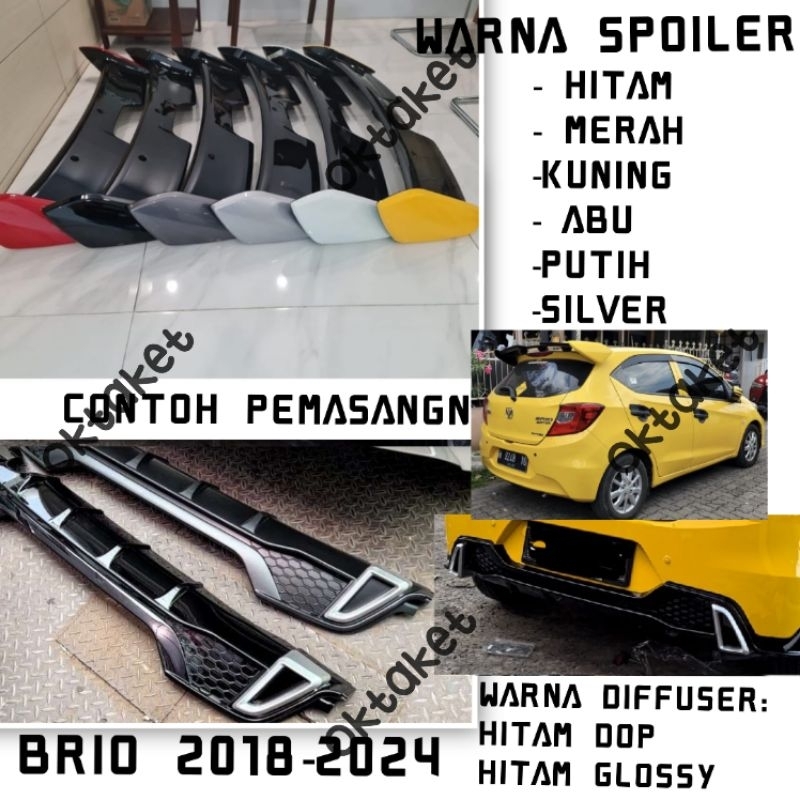 Jual paket Spoiler & Diffuser Urbanite All new Brio 2018 2020 2023 2024 ...