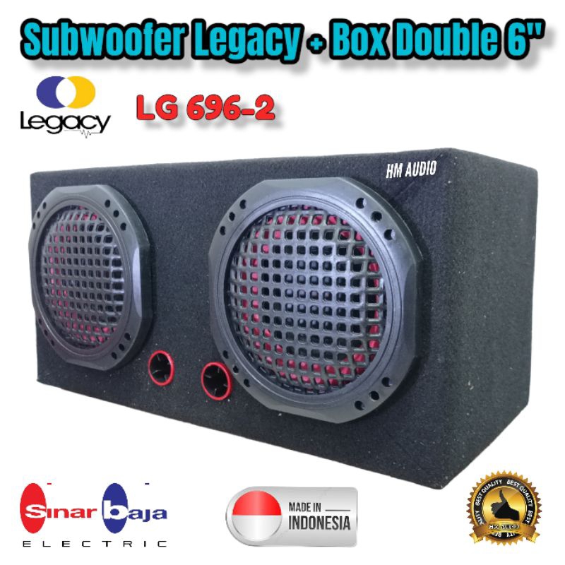Jual Subwoofer 6 inch Legacy + Box Double Subwoofer Pasif Legacy Double ...