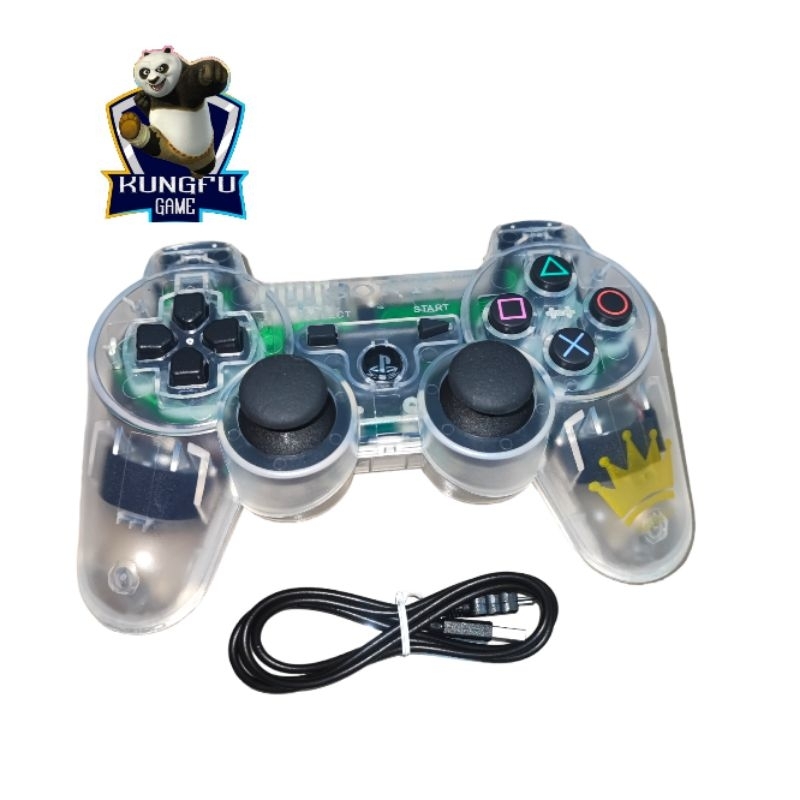 Jual stik ps3 gyro motion transparan bening+kabel cas hitam | Shopee ...