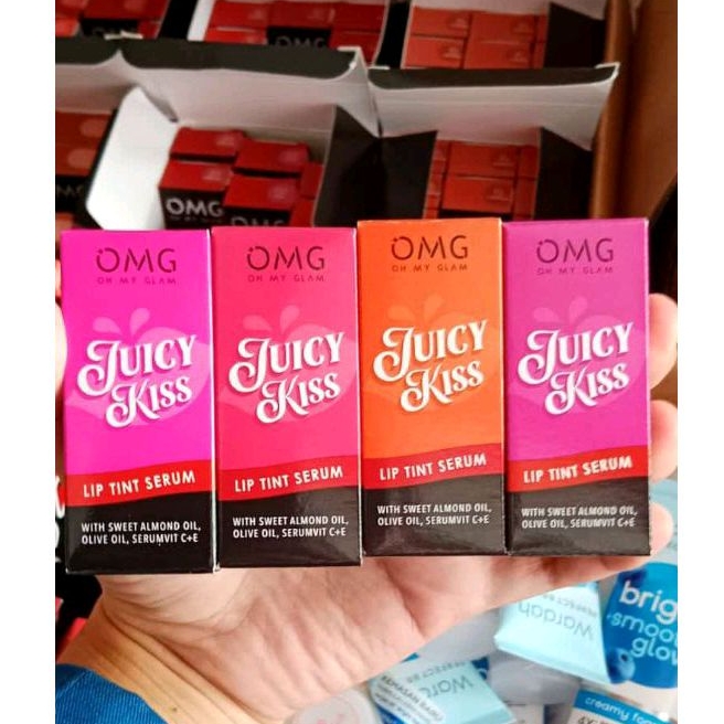 Jual Omg Oh My Glam Juicy Kiss Lip Tint Shopee Indonesia