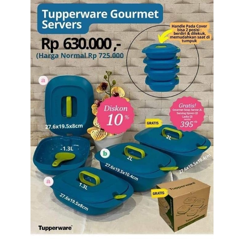 Jual Tupperware Sajian Prasmanan /Gouvermet Collection set | Shopee ...