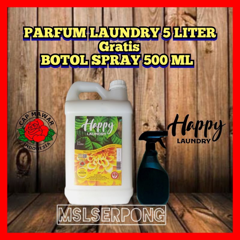 Jual NEW PARFUME LAUNDRY 5 LITER GRATIS BOTOL SPRAY 500 ML HAPPY ...