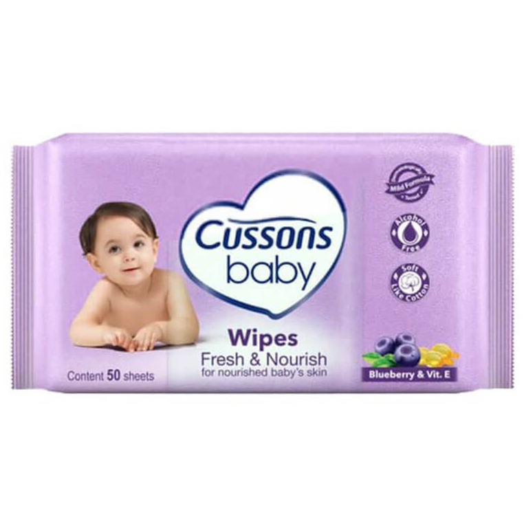 Jual CUSSONS BABY TISSUE BASAH 45 SHEETS BUY 1 GET 3 WET WIPES BAYI ...