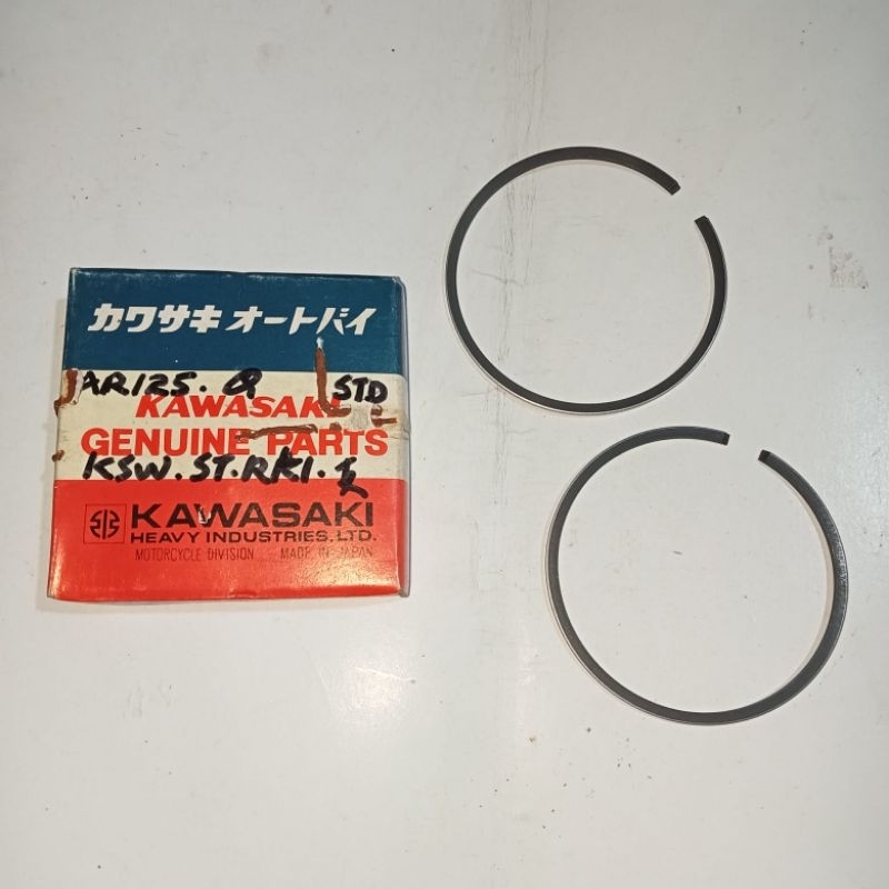 Jual ring set piston ring seker seher Kawasaki AR125 oversize standar STD original kode part ...