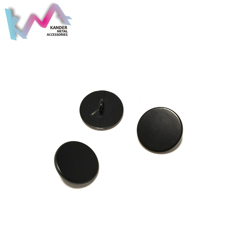 Jual KANDER Alloy MATTE BLACK Shank Button Datar Kancing Jahit | Shopee ...