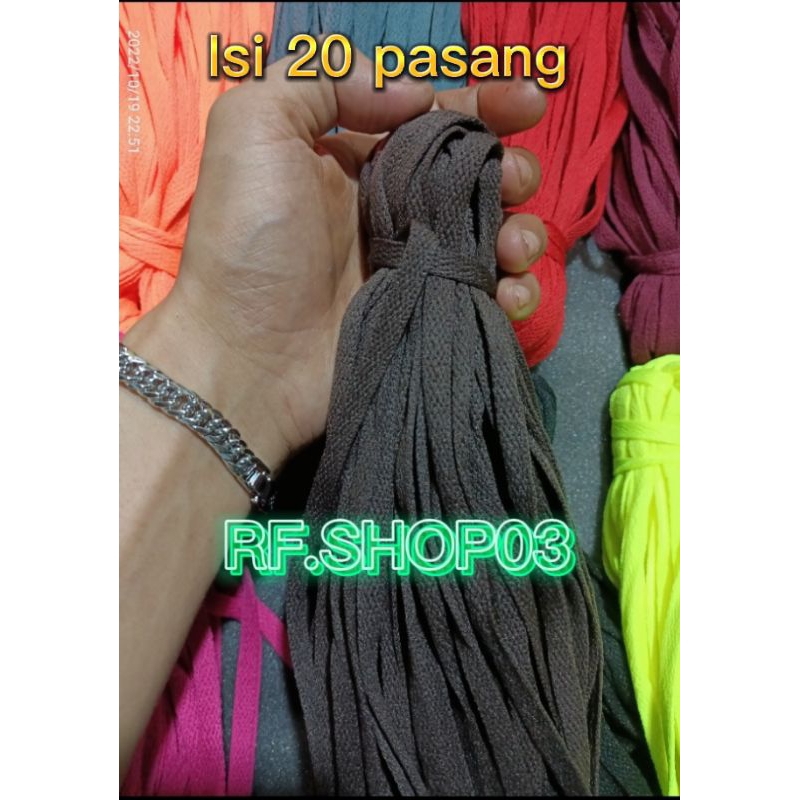 Jual (PAKET 20 PASANG) GROSIR GUDANG TALI SEPATU GEPENG/TALI PIPIH ISI ...