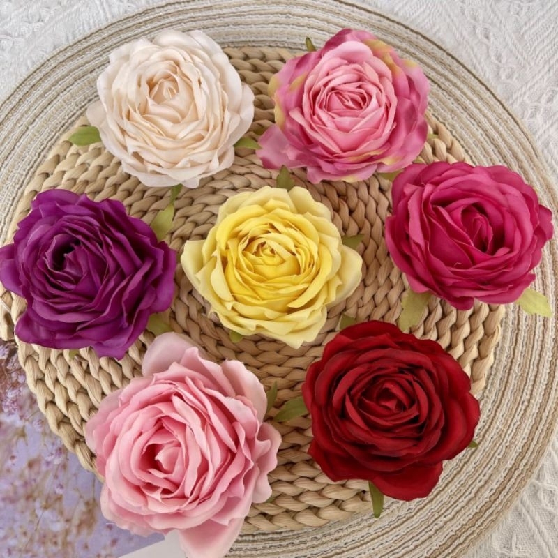 Jual KS55 Bunga mawar besar rose artificial palsu kelopak palsu ...