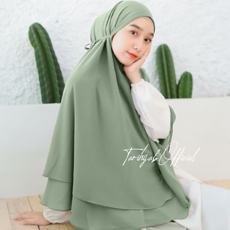 Jual Jilbab Khimar Syari Jumbo Kayla 2 Layer Ceruty Babydoll | Shopee ...