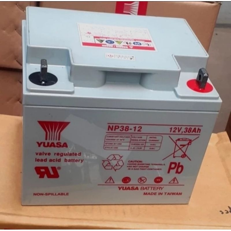Jual BATTERY vrla merek Yuasa 12v 38ah new old stok | Shopee Indonesia